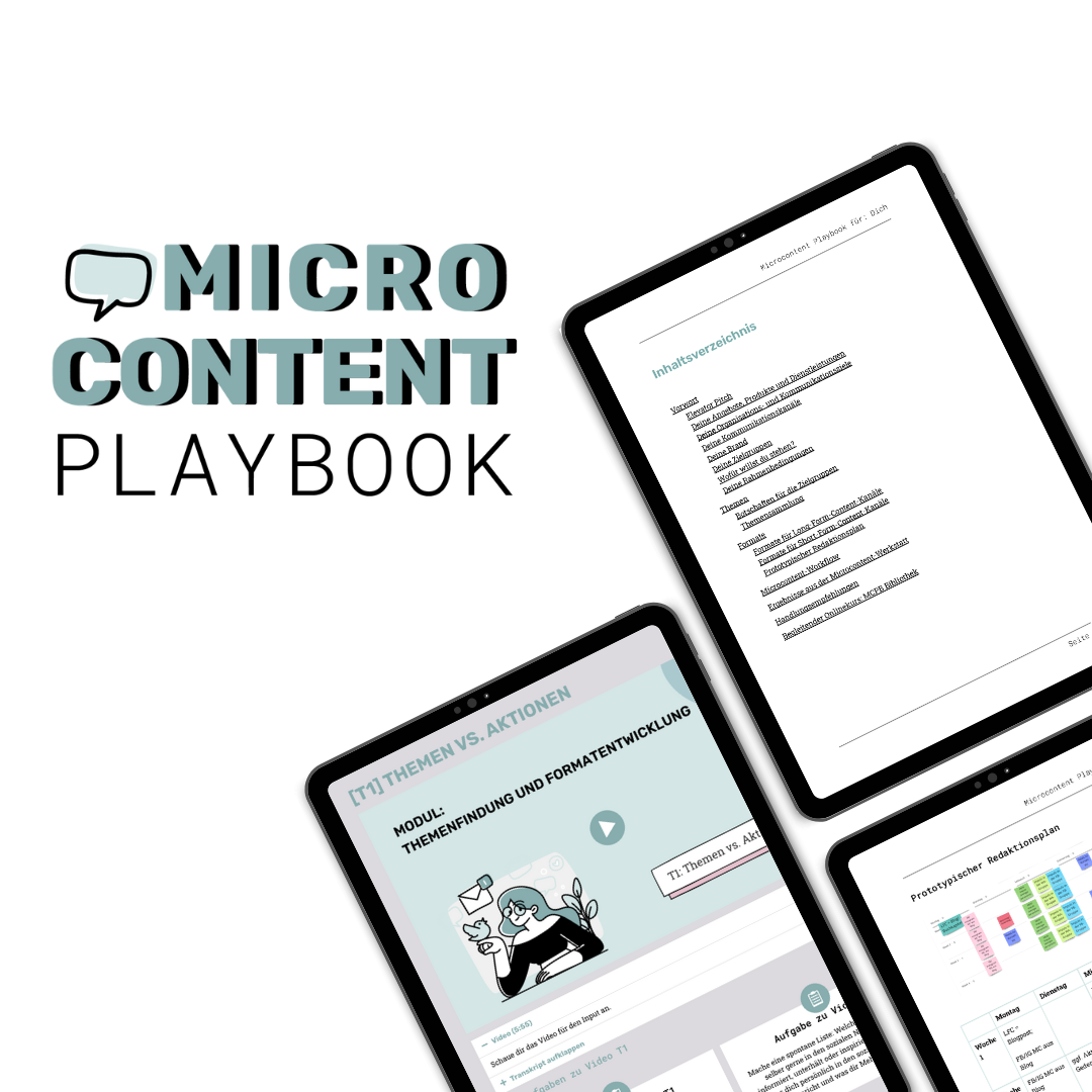 Onlinekurs: Microcontent Playbook Strategie